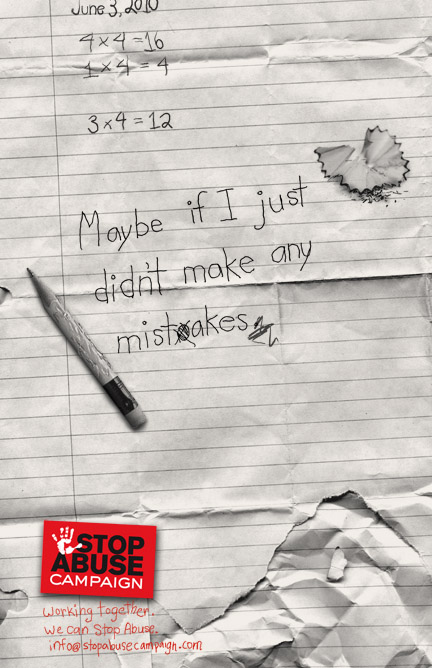 : no turning back :: Stop Abuse Campaign Poster 1