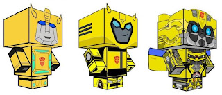 Free Paper Crafts and Models: Bumblebee Transformers Cubeecraft