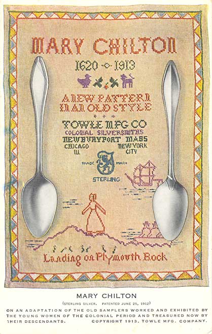 POSTCARDY: the postcard explorer: PFF - Mary Chilton - Pilgrim and Silver