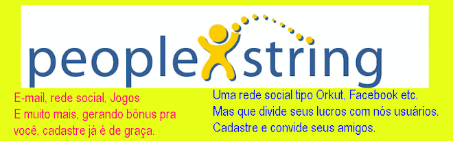 Peoplestring rede social que paga para você navegar.
