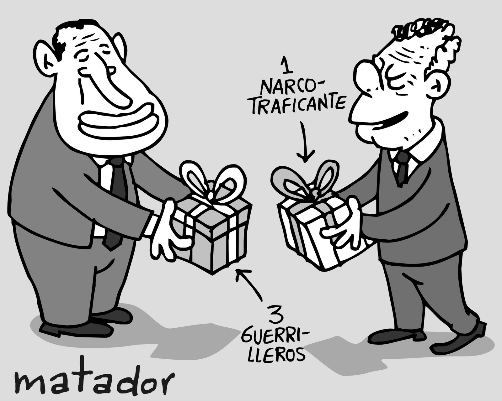 matador cartoons: Amigos de dar y recibir