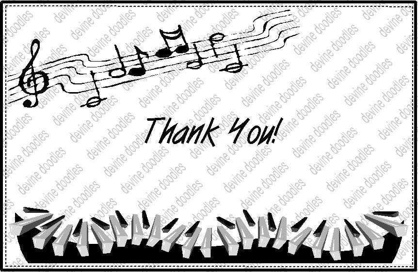 Devine Doodles: Music Theme Thank You's
