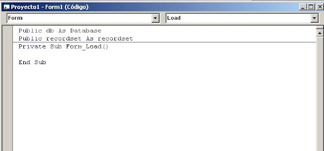 VISUAL BASIC: Ejercicio con Base de Datos