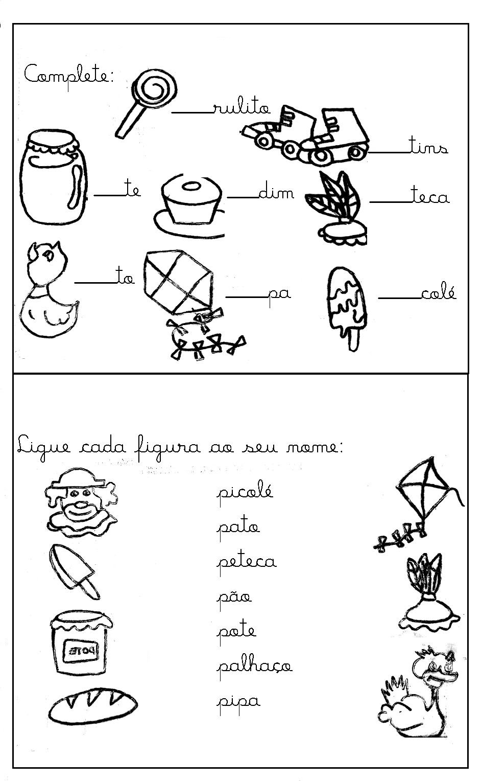 Atividades De Alfabetização Letra P - EDUCA