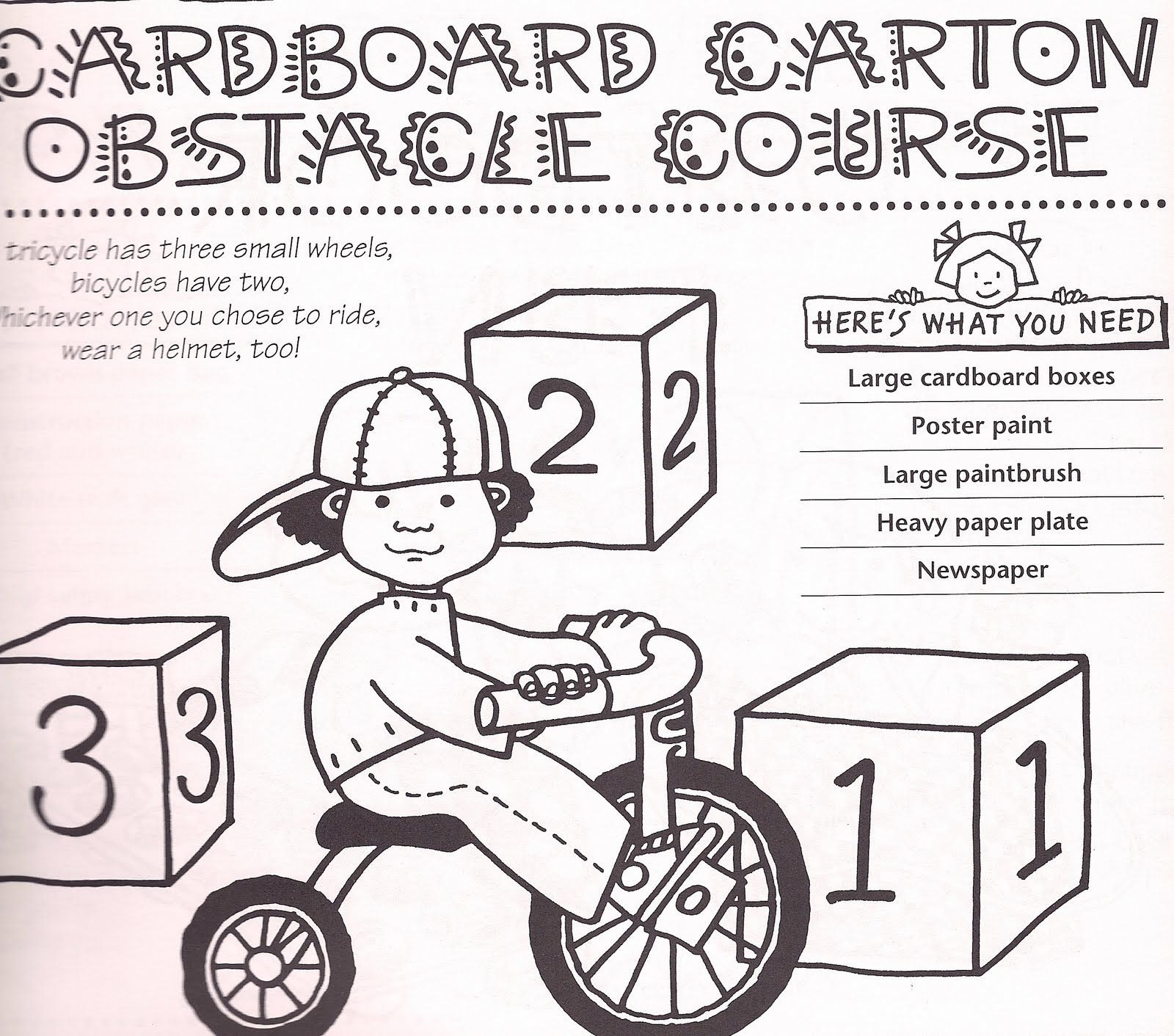 100summercrafts: Cardboard Carton Obstacle Course from the Little Hands ...