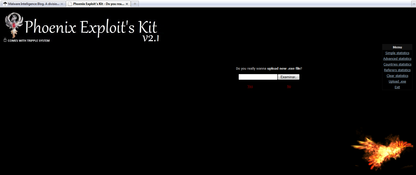 Malware Intelligence Blog: Phoenix Exploit’s Kit v2.1 Inside. A ...