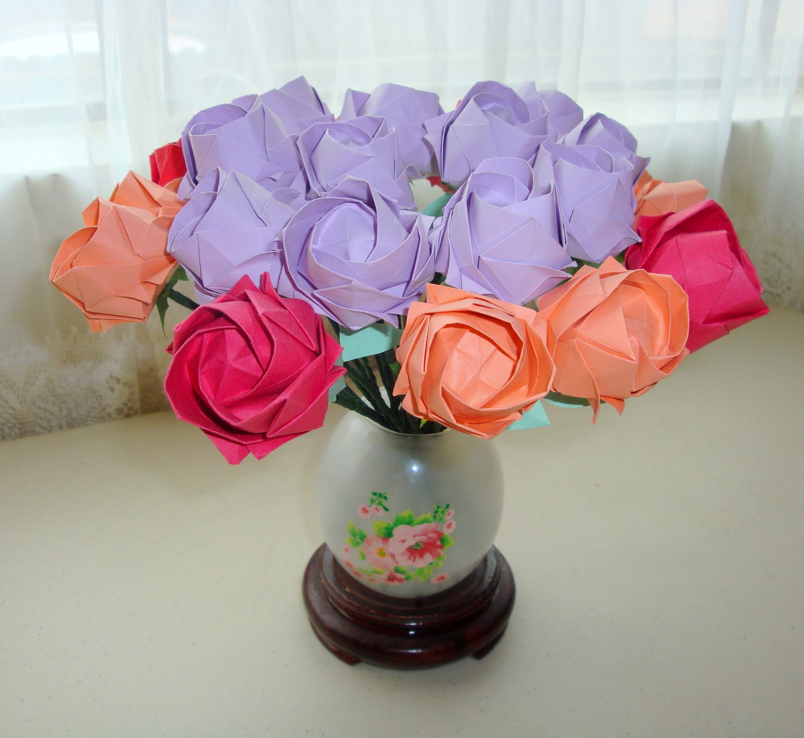Whitney's blog: Origami flowers