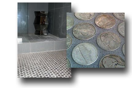 Someday Crafts: Penny and Nickel Tiled Floor