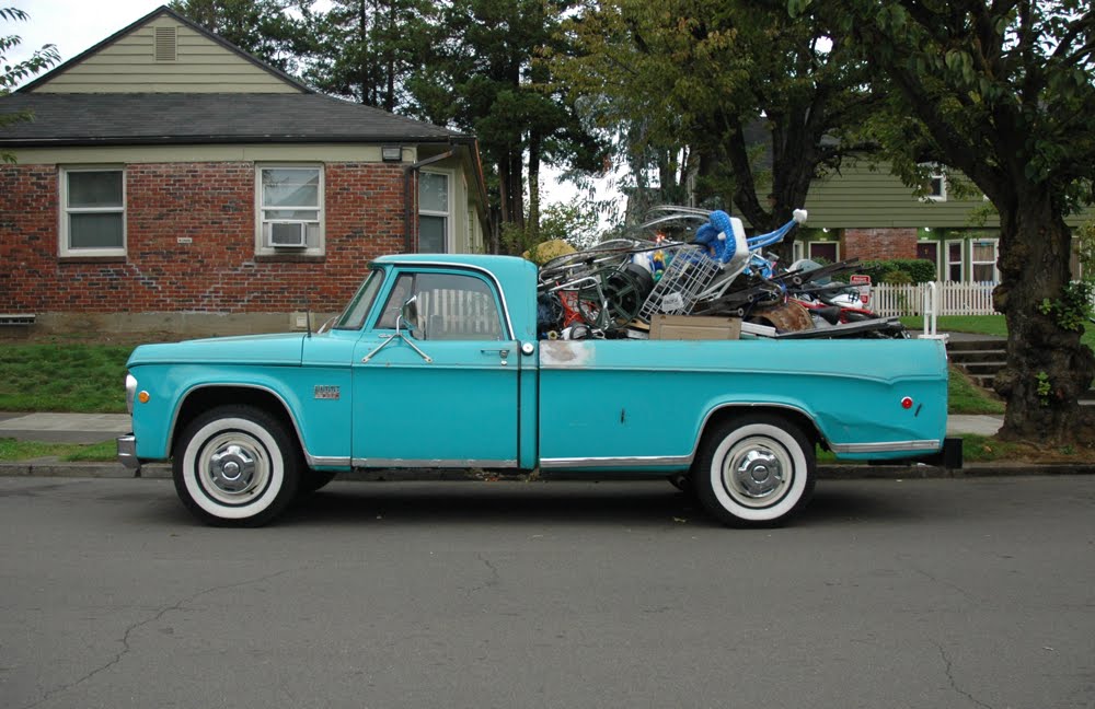 OLD PARKED CARS.: Filled Past the Brim, 2 of 2: 1969 Dodge D200 Custom.