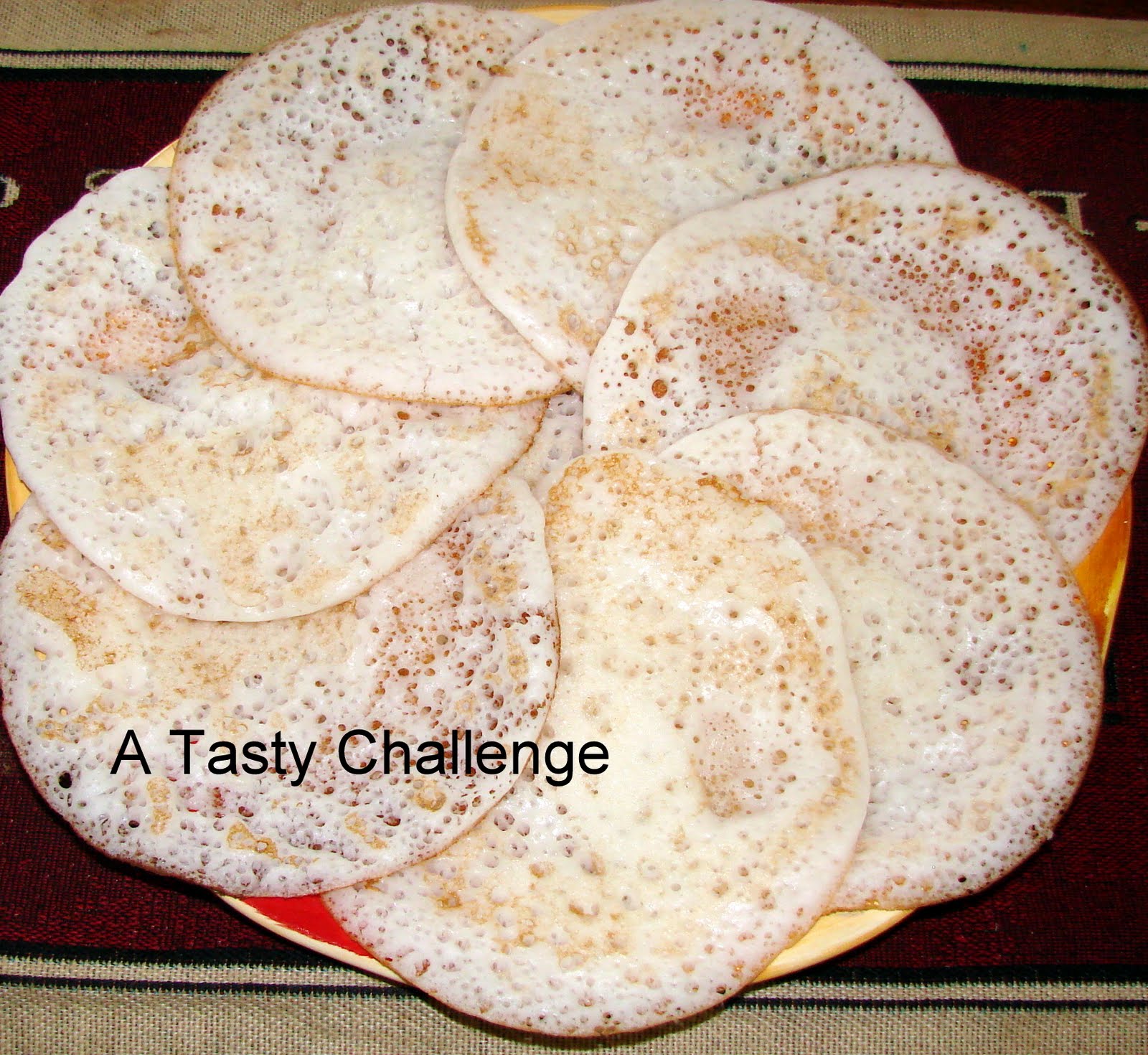 A Tasty Challenge.....: Vellayappam/ Rice Pancakes with Coconut ...