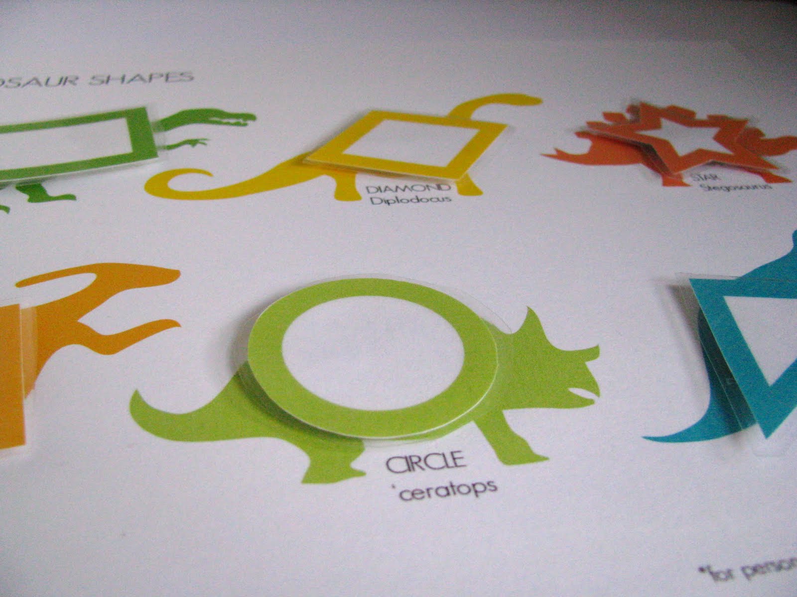 Yellow Mums: FF-Dinosaur Shapes