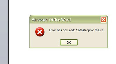 Catastrophic failure: Is There A Problem Here?: Catastrophic failure