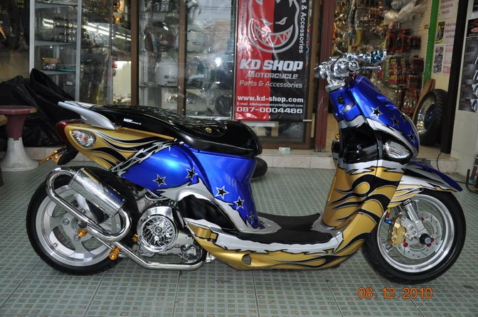 Yamaha Fiore Club: YaMaHa FiOrE แต่ง ยืดช่วง ล้อ12 ท่อแต่ง โหดสุดๆ