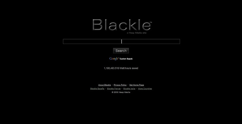 Tendances and Co: Blackle: saving energy