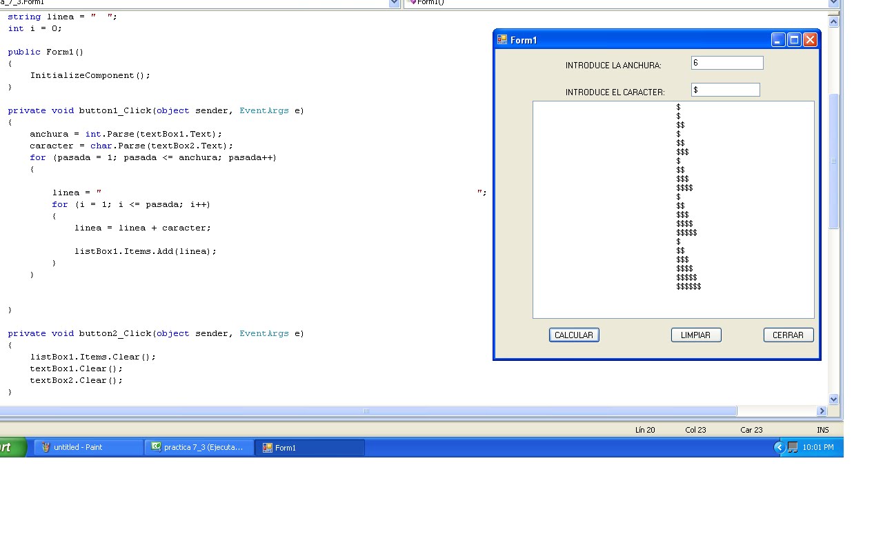 programacion: practica 7.3 visual