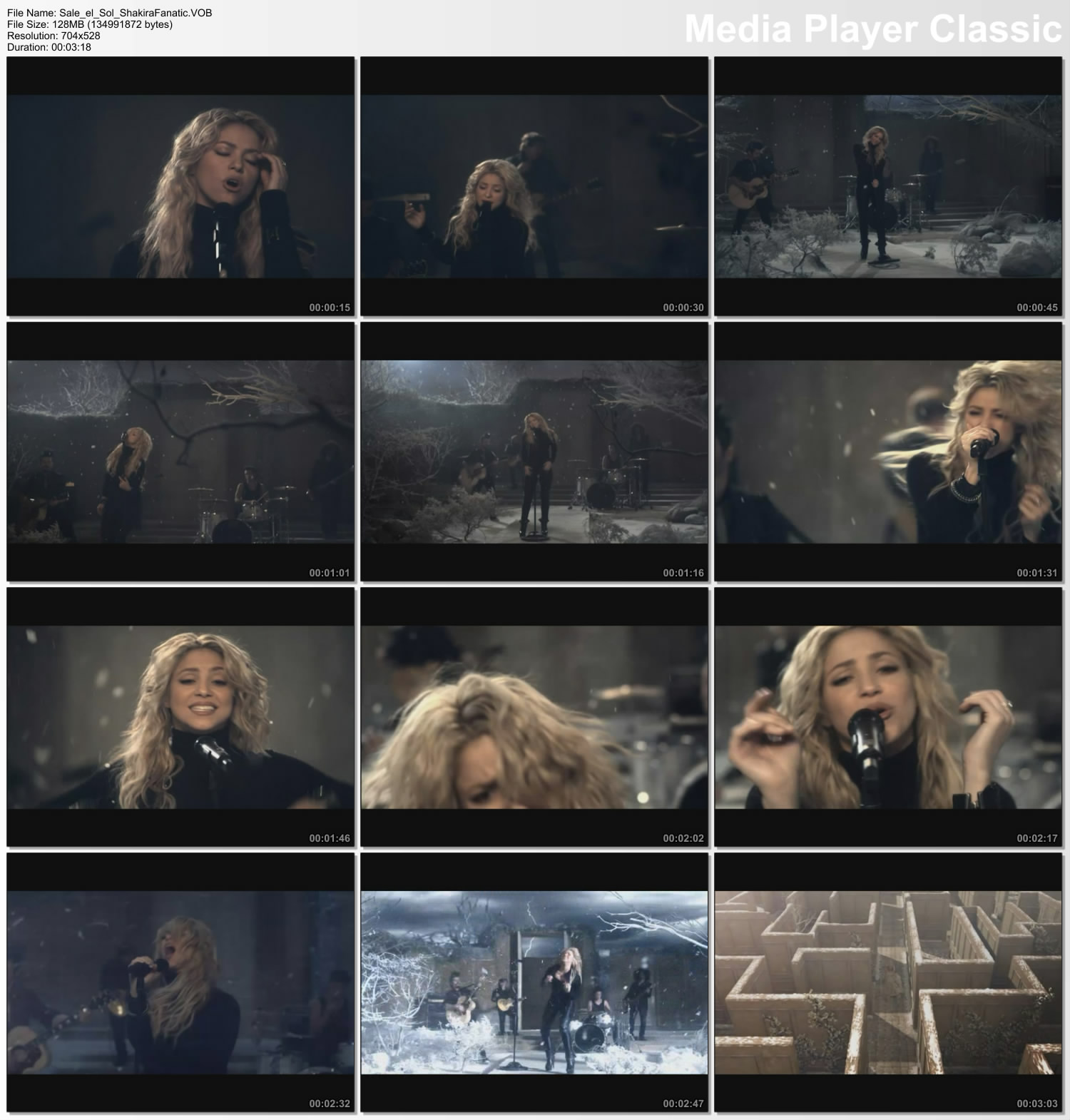 ::shakirafanatic:the fan experience::: Sale El Sol - Videoclip - VOB ...
