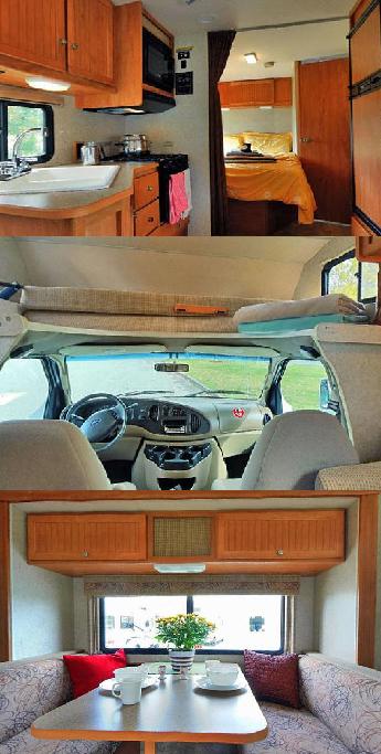 RV rentals Canada: Inside a Class C Motorhome