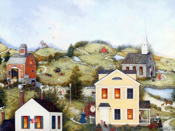 Interesting: Americana art painting