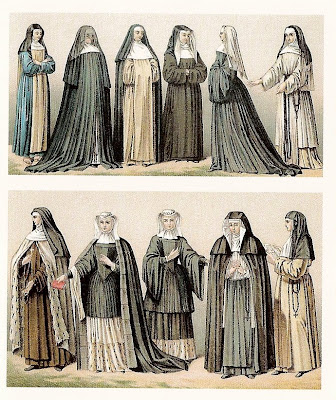 KUALA SKYLAB: AUGUST RACINET. COSTUMES. FRANCE 17th CENTURY. RELIGIOUS ...