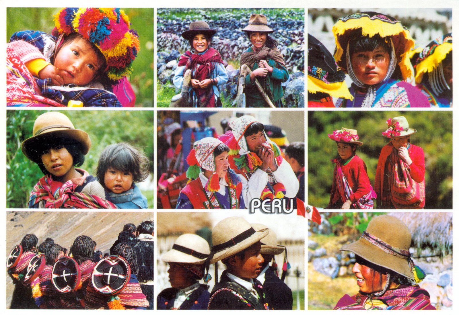 KUALA SKYLAB: PERU POSTCARD. PERU INHABITANTS. SENT BY ANDRES.