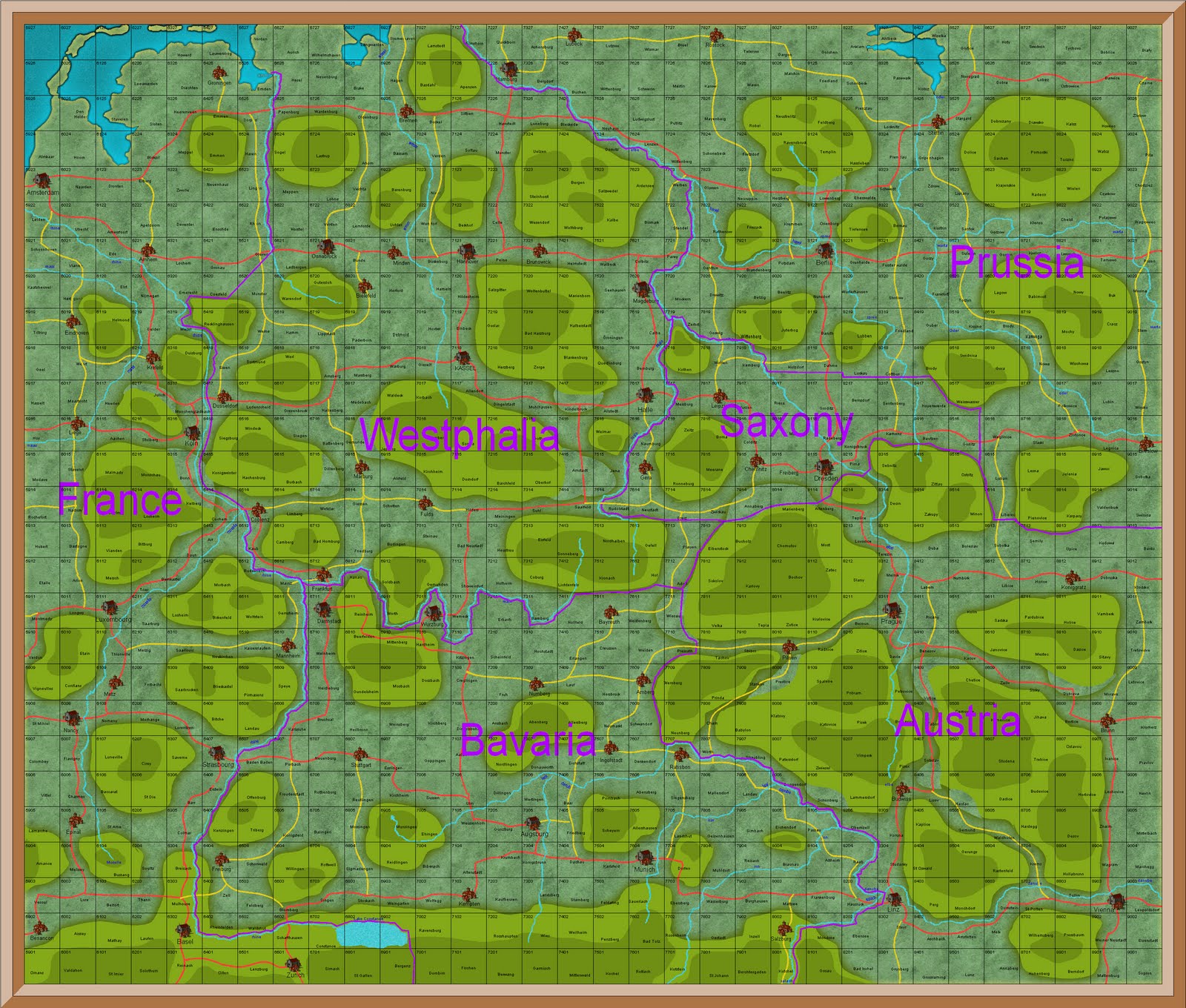 napoleonic wargaming: Campaign and Wargame Maps