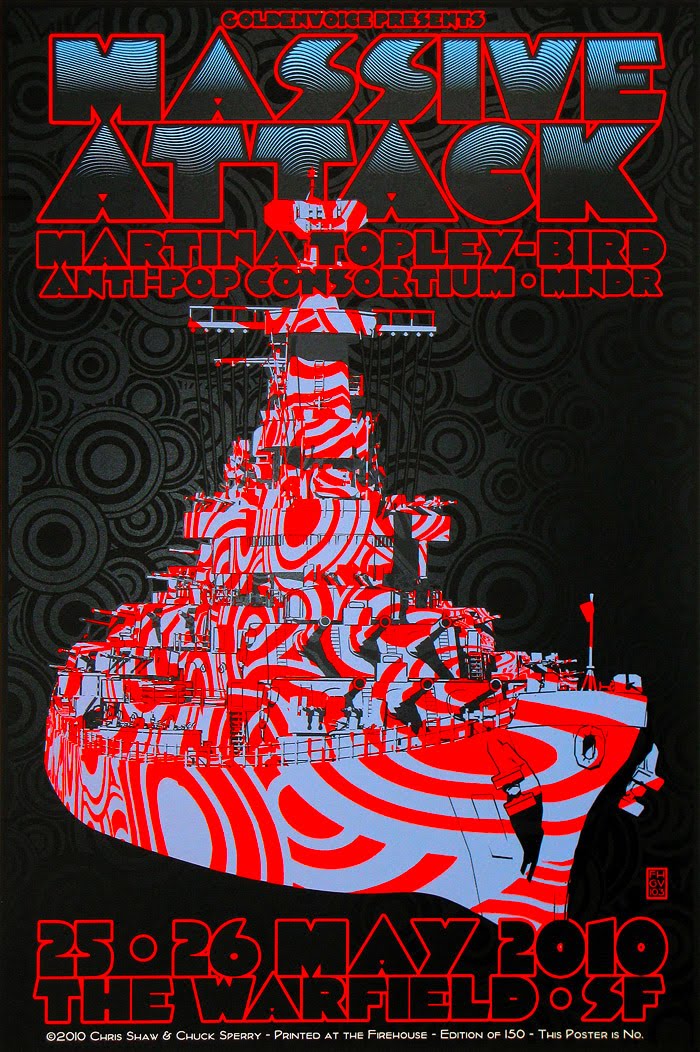 INSIDE THE ROCK POSTER FRAME BLOG: Massive Attack Poster by Chuck Sperry and Chris Shaw