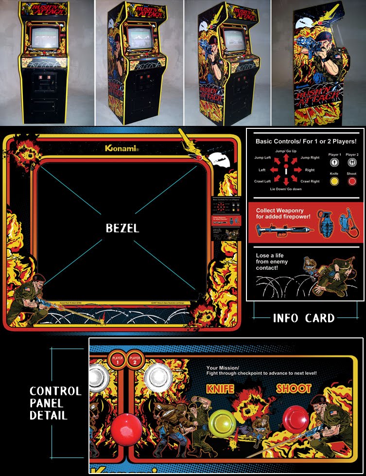 INSIDE THE ROCK POSTER FRAME BLOG: Rush 'N Attack Arcade Game Cabinet ...