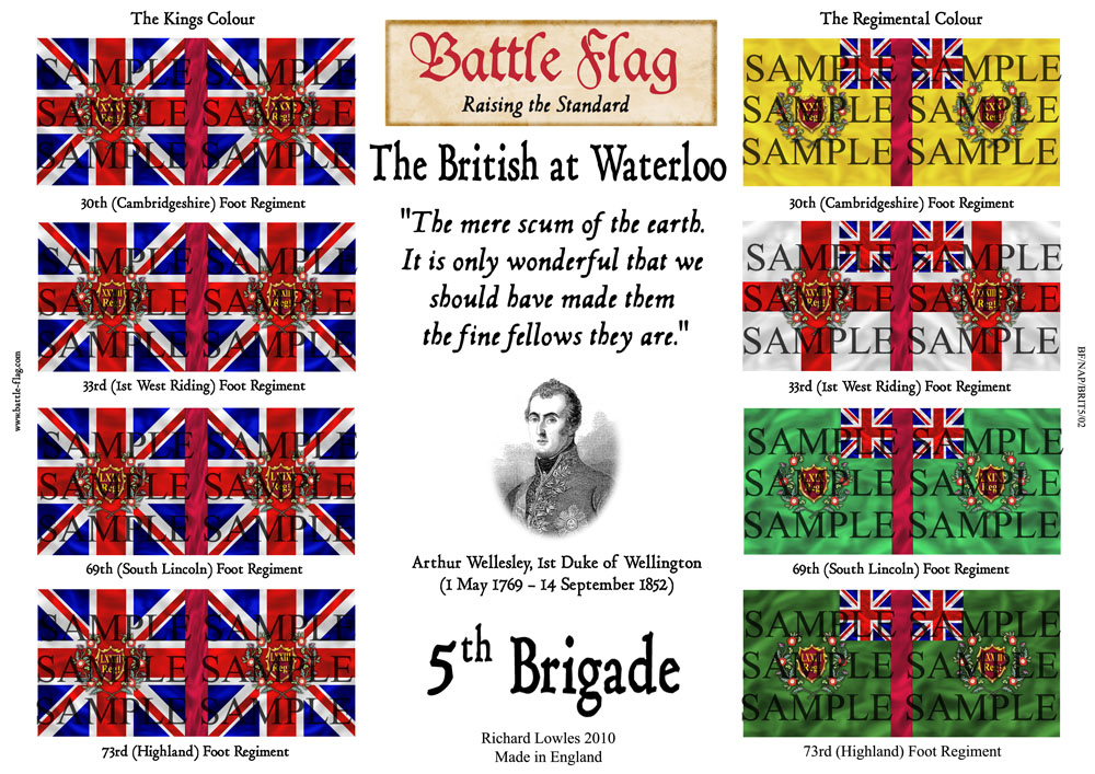 New: The British at Waterloo; Napoleonic Wargame Flags from Battle Flag ...