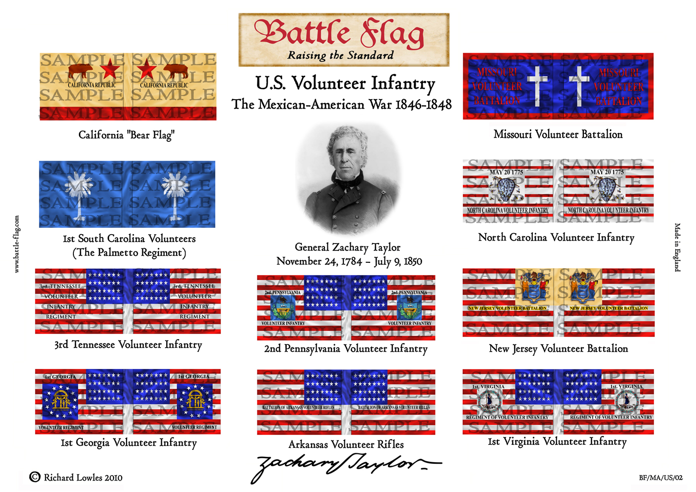 Battle Flag. Flags of the U.S. Volunteer Infantry of the Mexican ...