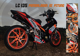 Jin dan kawasan yang sama waktu dengannya: Yamaha LC 135 SIngle Arm