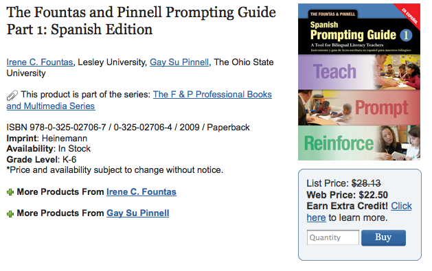 Two-Way Immersion Launch: Fountas & Pinnell Resources in Spanish