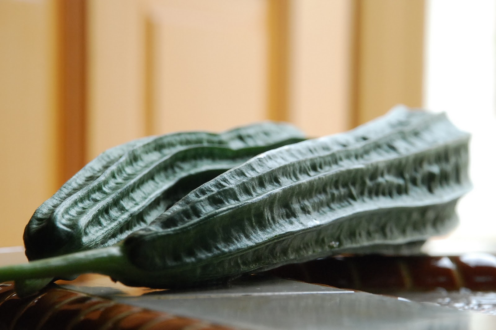 My little vegetable garden: The first two petola / luffa