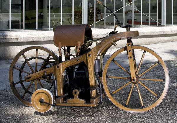 facts around us: 19 Century Wooden Motorcycle from Daimler