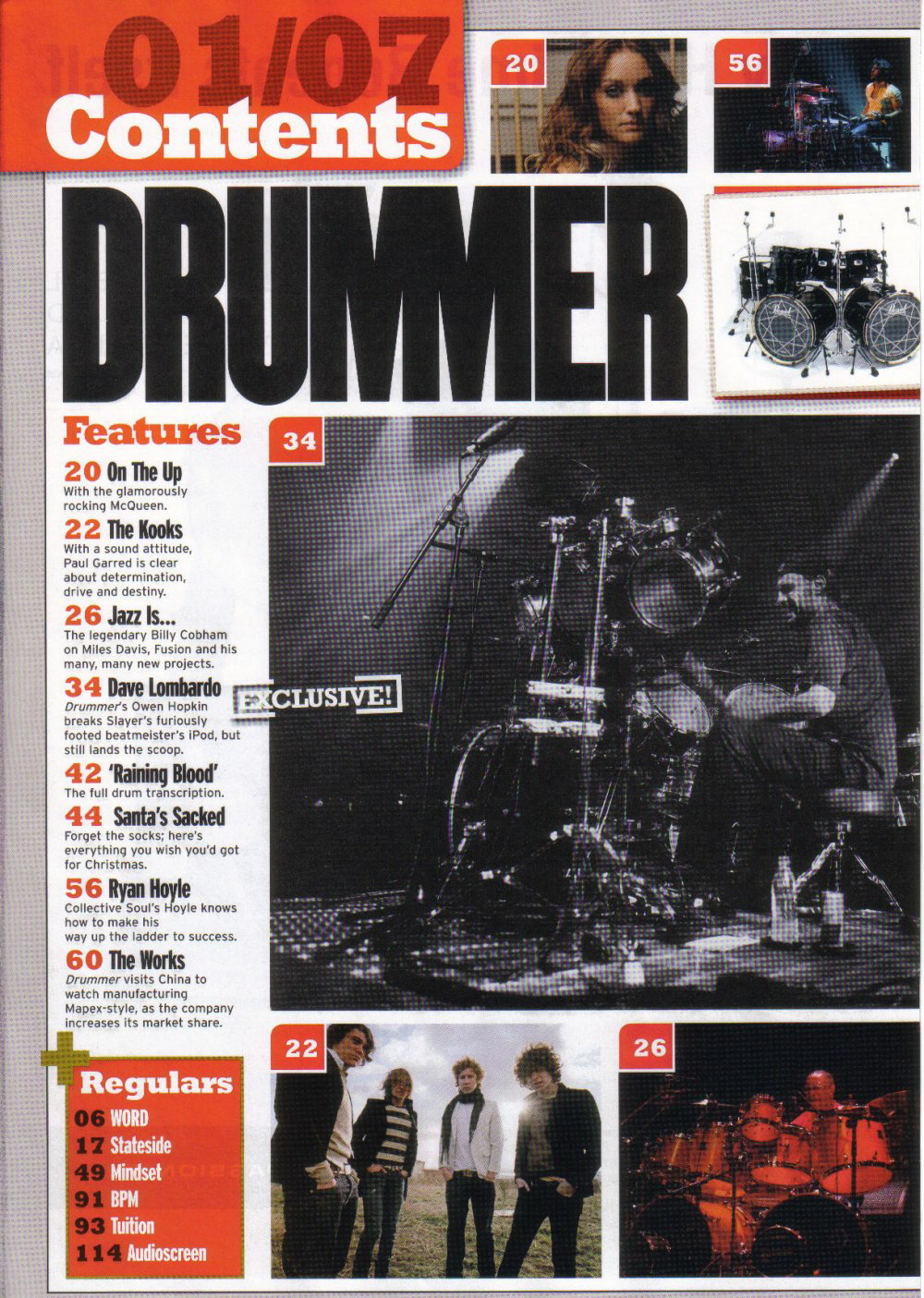 Media Coursework - Barbora.H: Music Magazine - CONTENTS PAGE ANALYSIS