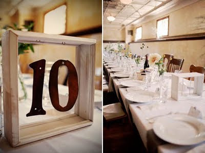 The Bridal Solution: Beautiful Table Numbers