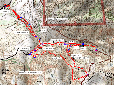 Wasatch Wilderness Hiking: Lower Corner Canyon to Movie Rocks 4/23/09