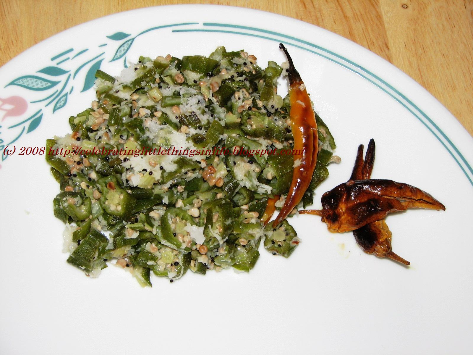 Celebrating Little Things In Life: Bhindi Sabzi/ Bhendi Upkari