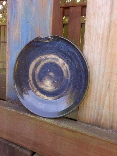 Clay Bakin': Dark Blue Chipped Plate