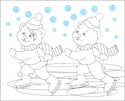 Nicole's Free Coloring Pages: Winter coloring pages **Nina&Nino comeback!