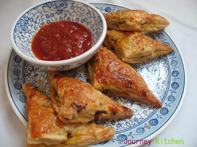 Palak Paneer and Cheddar Puff Pastry | Journey Kitchen
