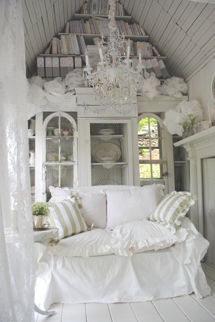 Shabby Chic Bedroom Green