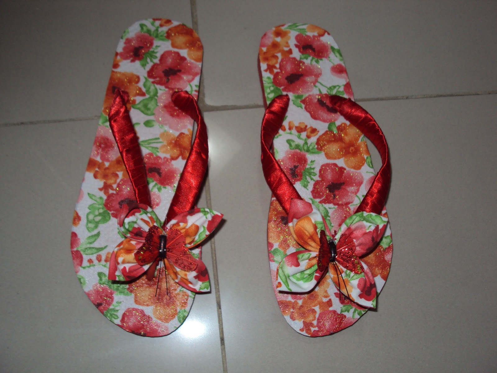 Criações de Geny: Sandálias forradas, estilo borboleta verão para Veri ...