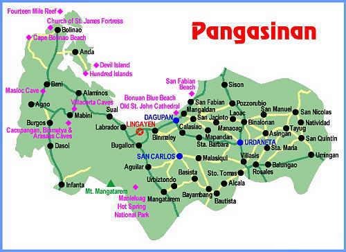 Pangasinan Tube: Pangasinan Map