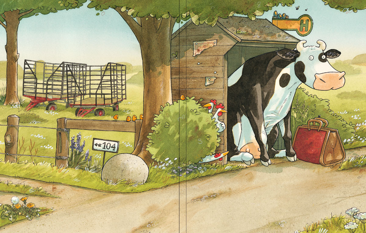 Illustration Alexander Steffensmeier: Lieselotte macht Urlaub