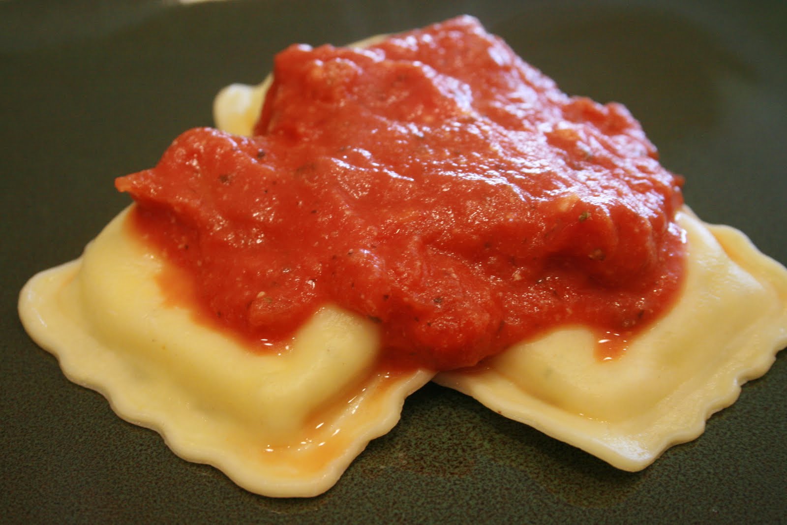 sweet and savory seven: Four Cheese Ravioli with Creamy Marinara