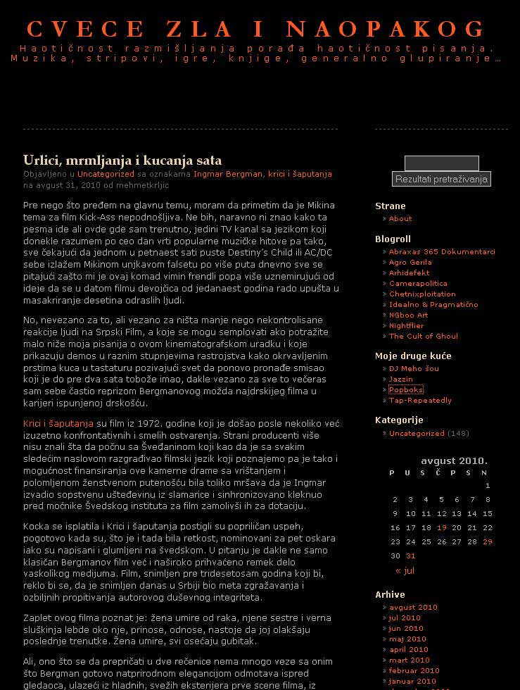 GRAĐANSKI KRUG: August 2010