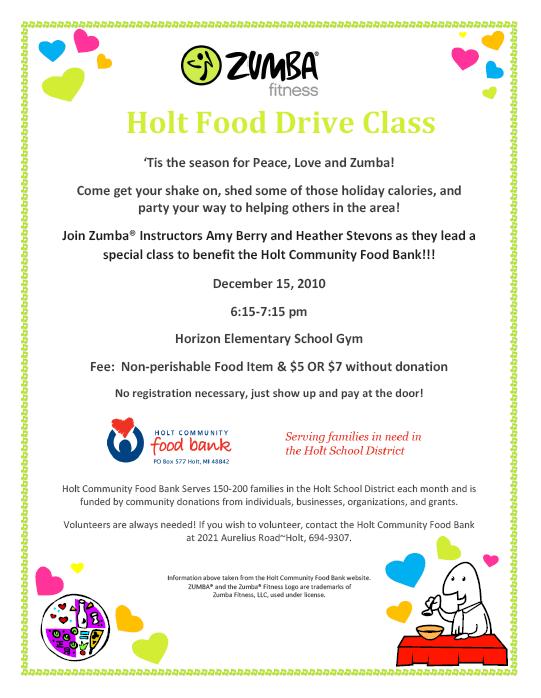 A Berry Zumba Party!: Zumba Food Drive Class!