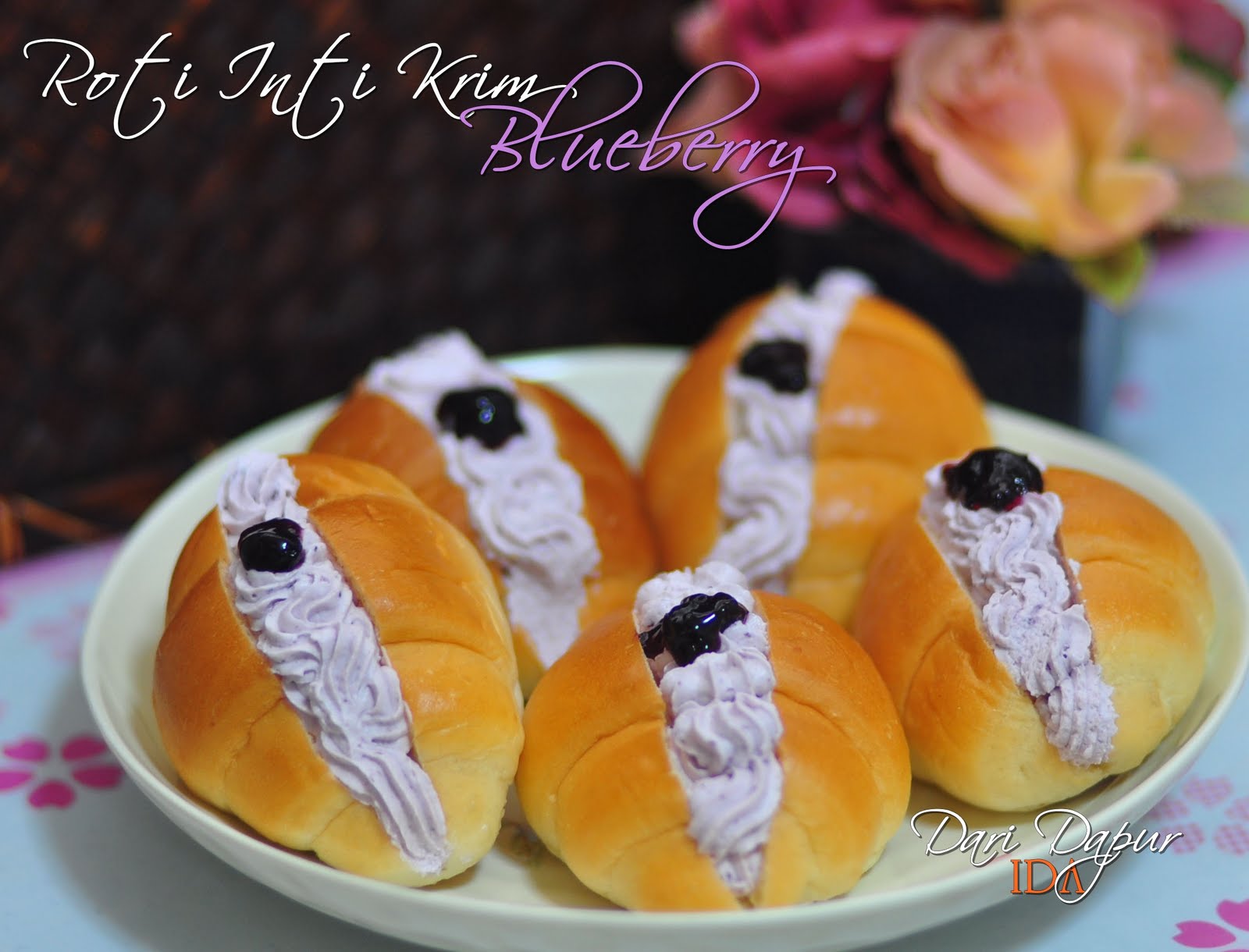 Roti Inti Krim Blueberry