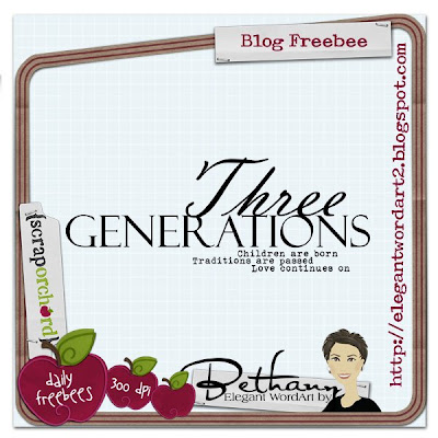 Elegant WordArt 2: Three Generations