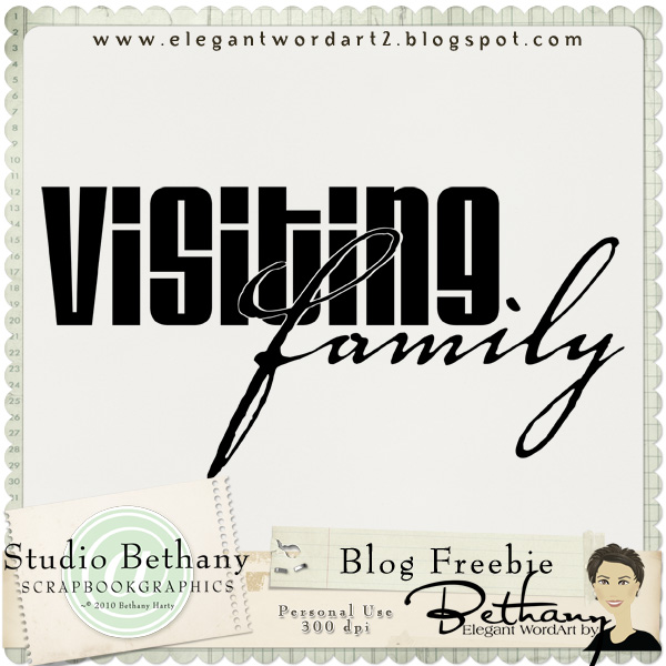 Elegant WordArt 2: Visiting Family